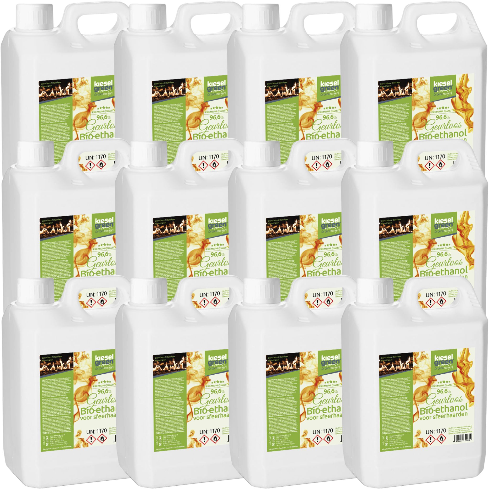 KieselGreen Bioethanol 120 Liter bioethanol 96.6% biofuel in jerry can ...